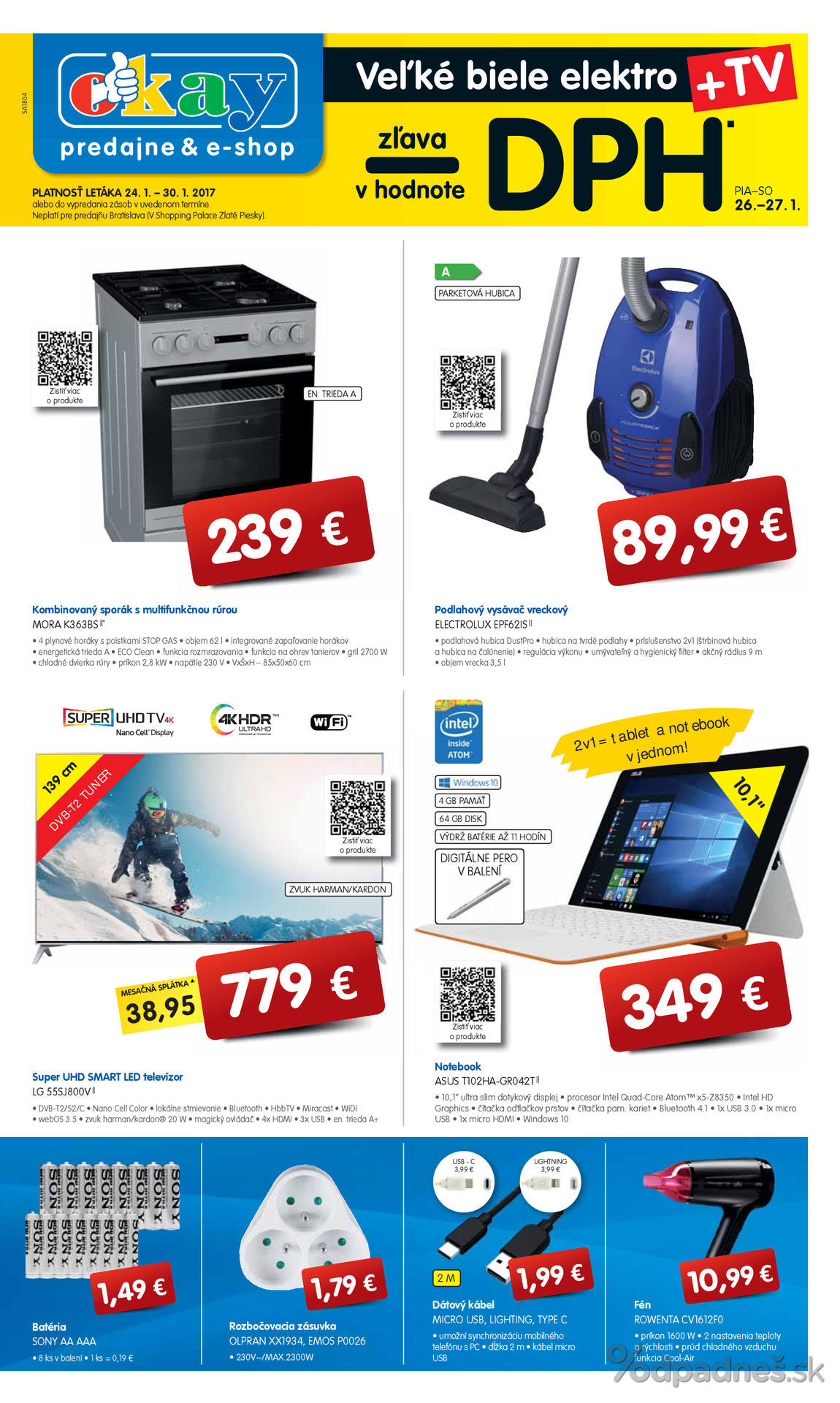 OKAY elektro leták platný do 30.1.2018 | Letákovo.sk