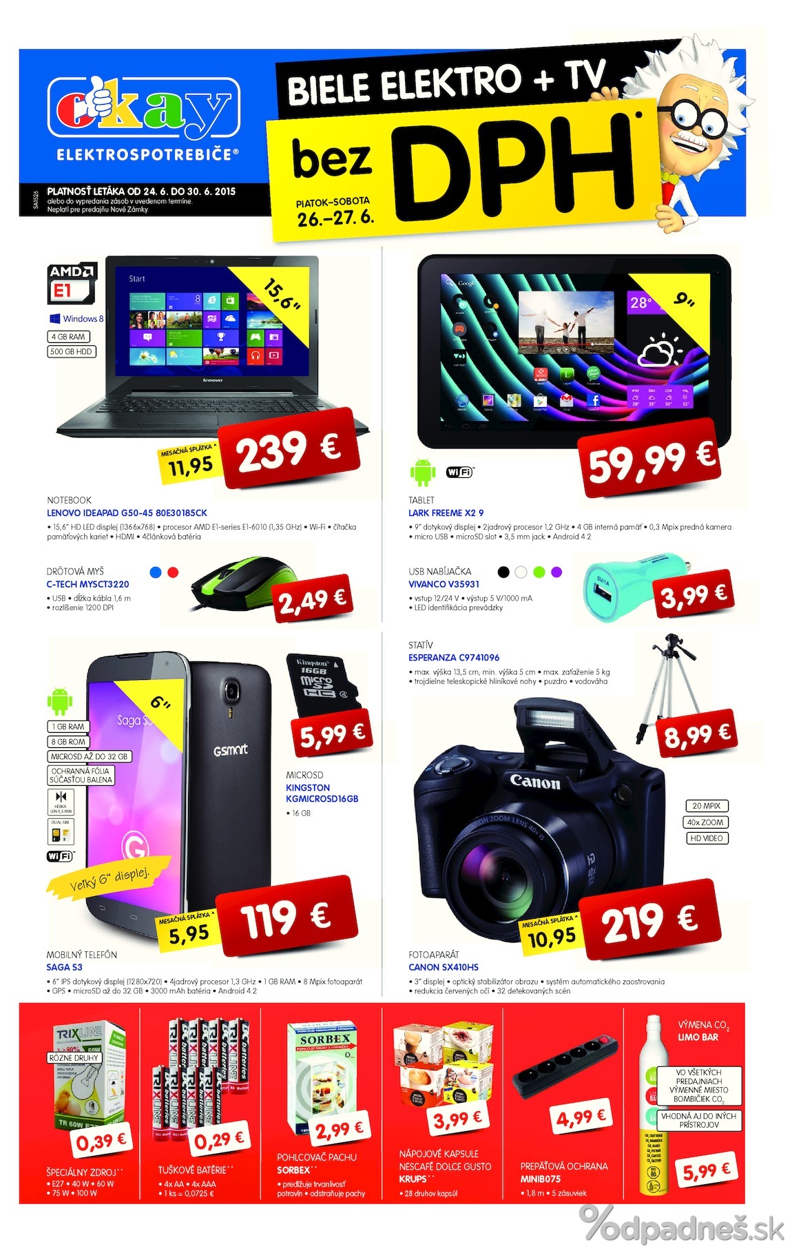 OKAY elektro leták platný do 30.6.2015 | Letákovo.sk