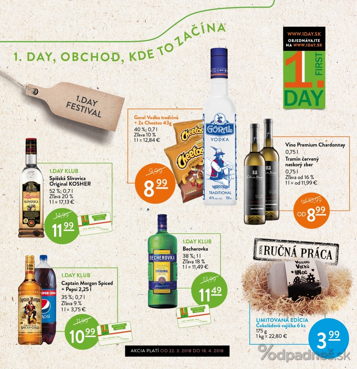 1day.sk leták platný do 18.4.2018 | Letákovo.sk
