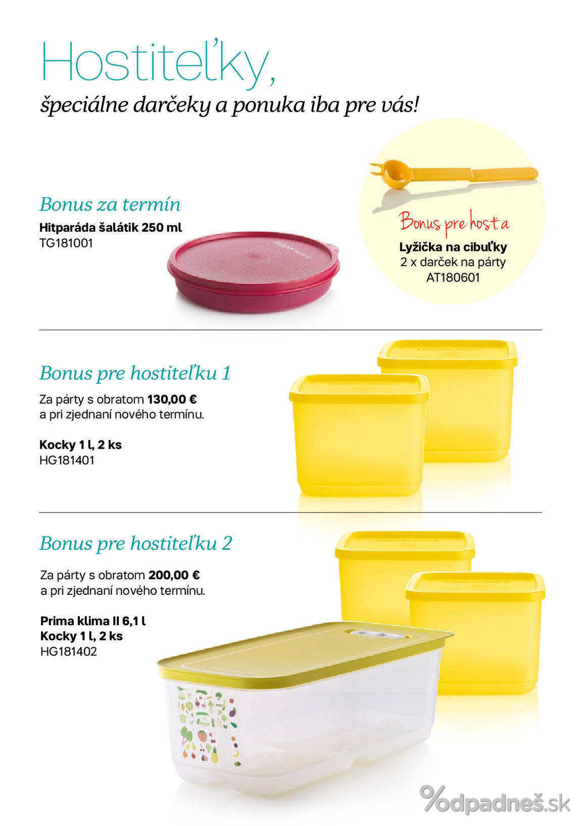 Tupperware leták platný do 6.5.2018 | Letákovo.sk